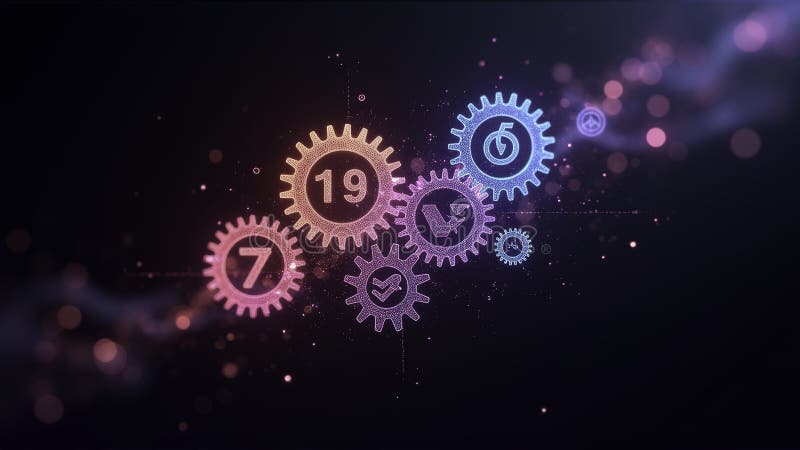 Digital Gear Network. stock illustration. Illustration of business ...