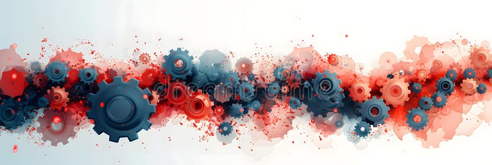 Digital Gearbox Design stock illustration. Illustration of poster ...