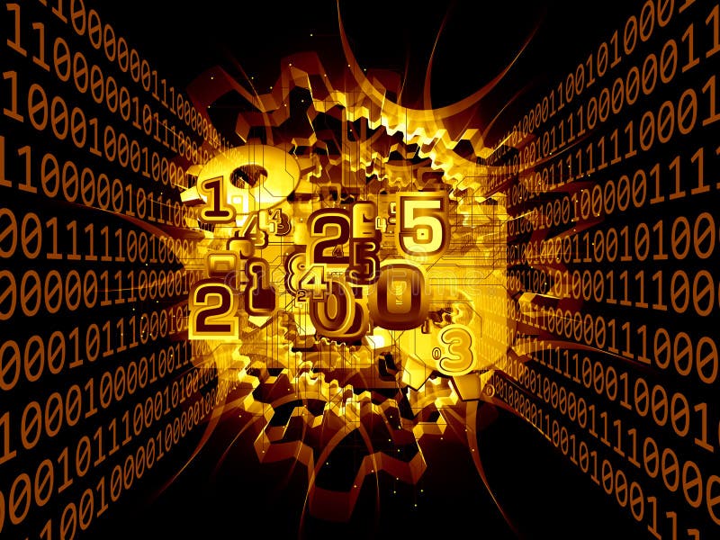 Digital gears stock illustration. Illustration of concept - 23677281