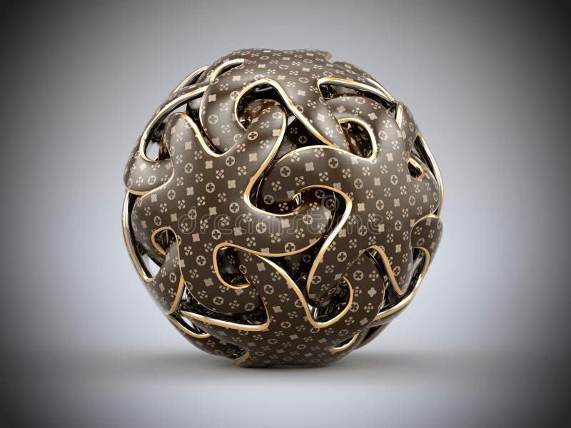 Digital-Generated Geometric Modern Sculpture Stock Illustration ...