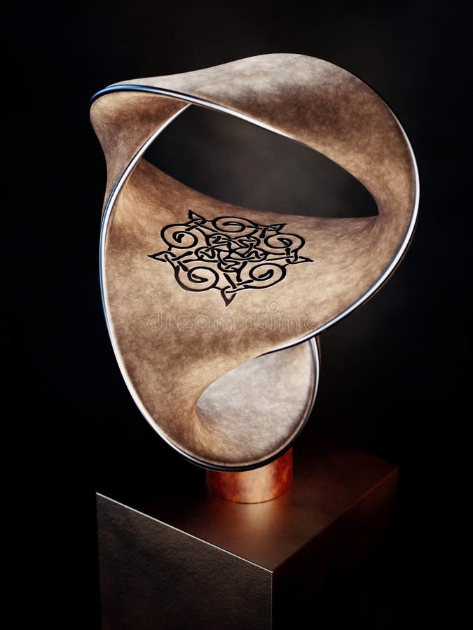 Digital-Generated Geometric Modern Sculpture Stock Illustration ...