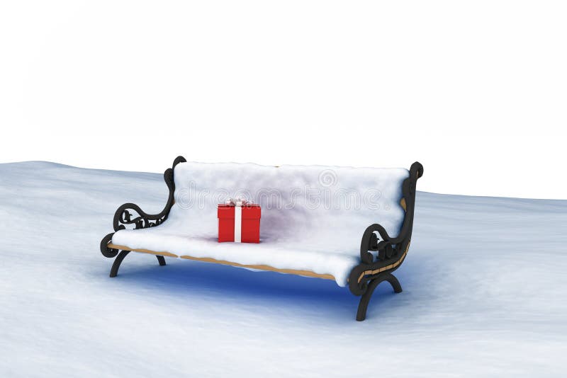 Digital Generated Image of Gift Boxes on Park Bench Stock Illustration ...