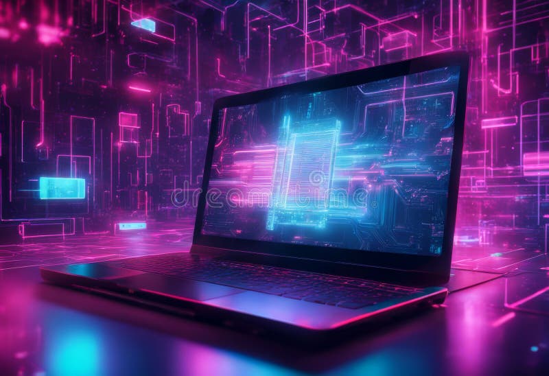 Digital Generated Networking Industry Abstract Datum Background Concept ...