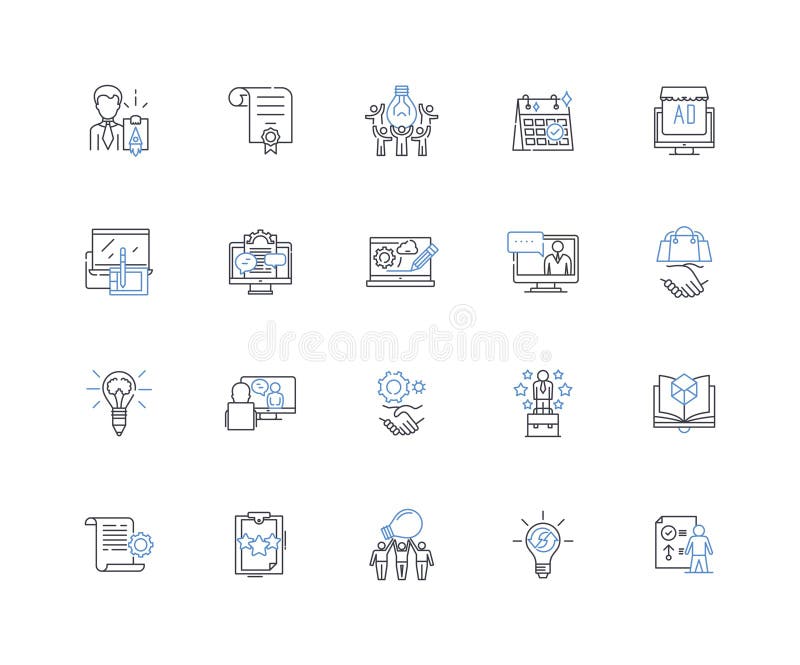 Digital Generation Line Icons Collection. Tech-savvy, Connected, Social ...
