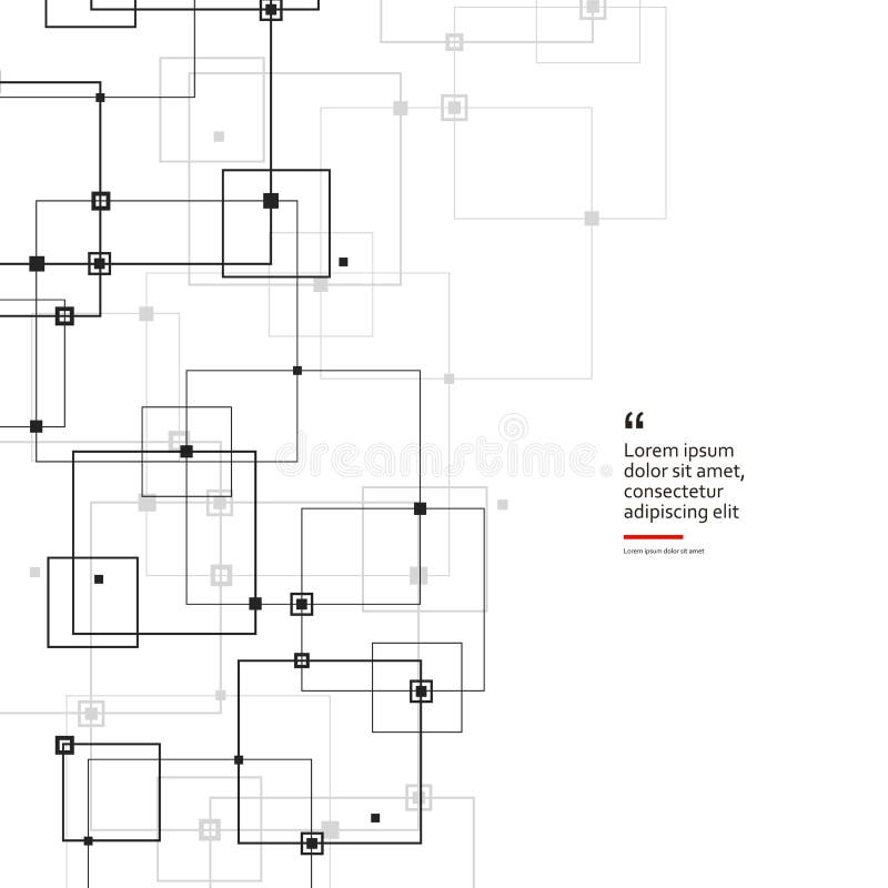 Digital Geometric Abstraction with Lines and Dots Stock Illustration ...