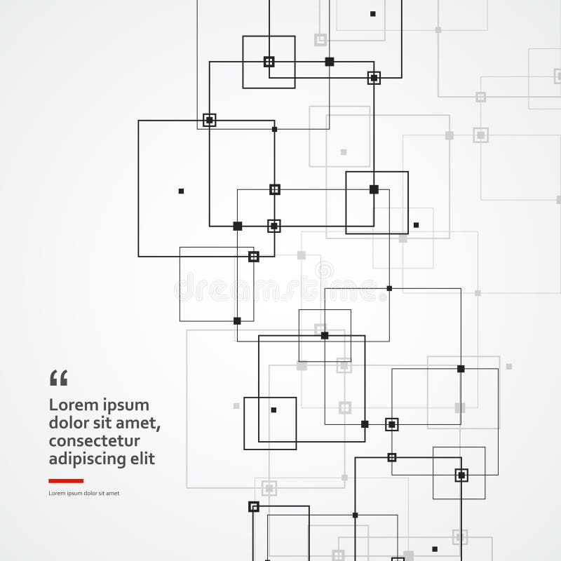 Digital Geometric Abstraction with Lines and Dots Stock Illustration ...