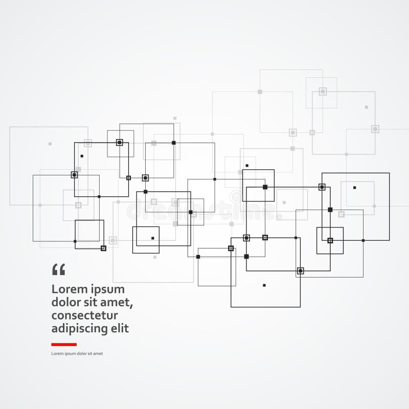 Digital Geometric Abstraction with Lines and Dots Stock Vector ...