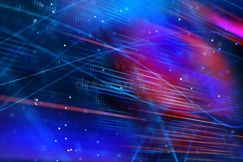 Digital Geometric Lines Abstract Vector Background Bright and ...