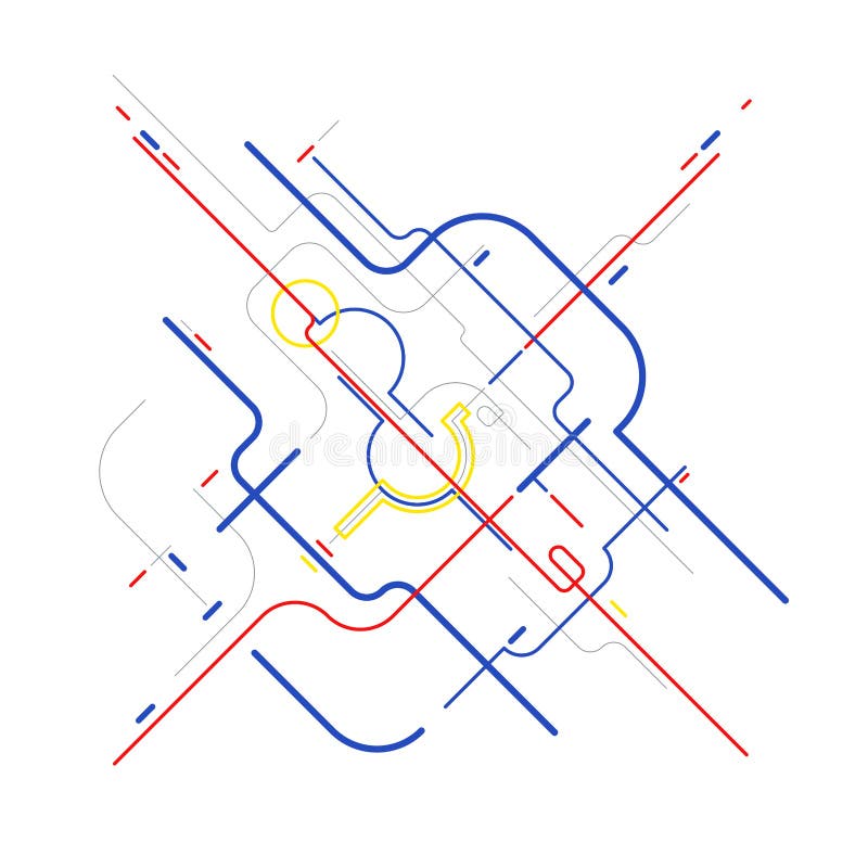 Digital Geometric Polygonal Elements Stock Vector - Illustration of ...