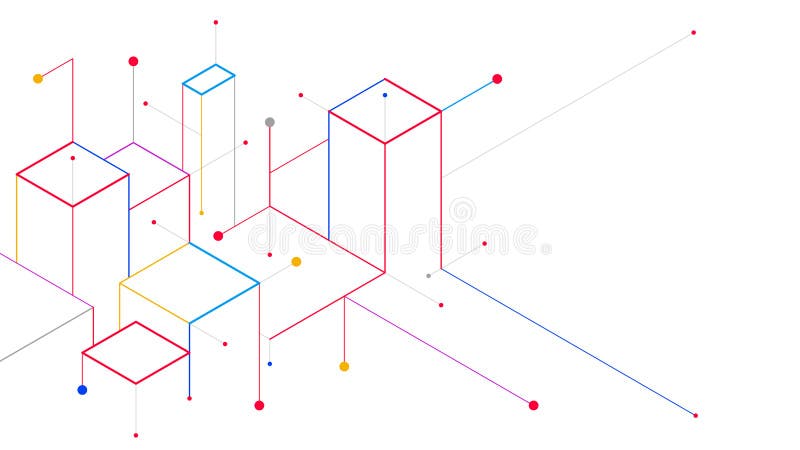 Digital Geometric Tech Elements Abstract Background Stock Vector ...