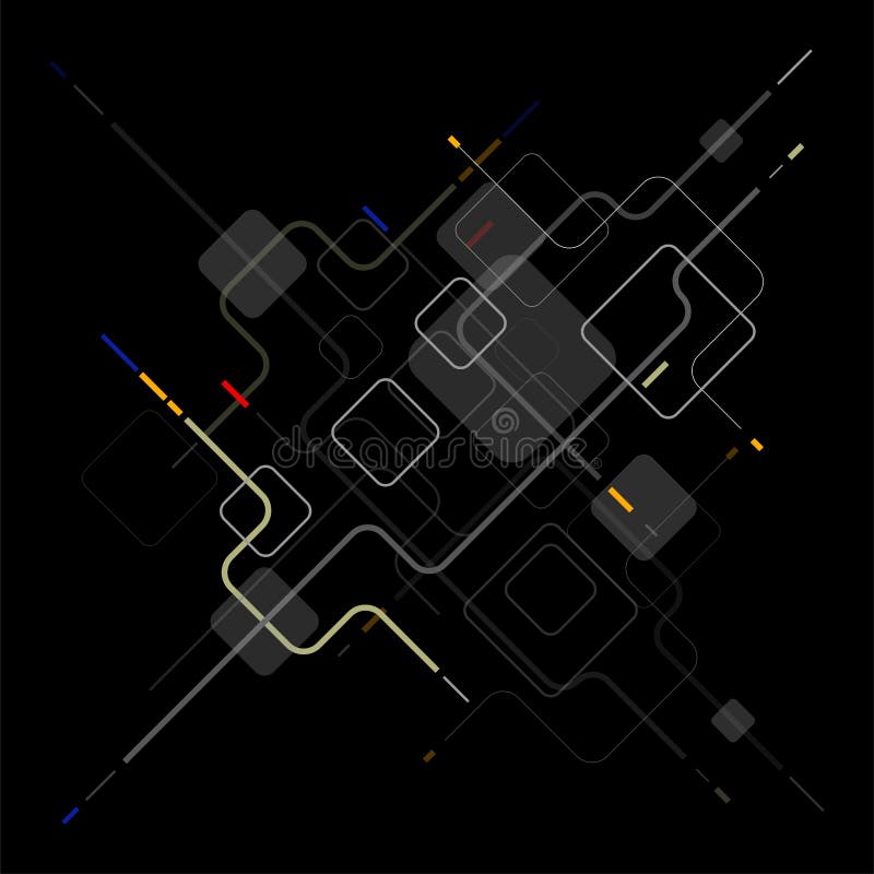 Digital Geometric Polygonal Elements Stock Vector - Illustration of ...