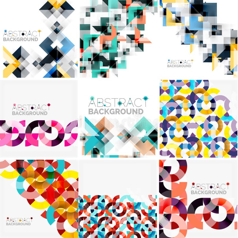 Digital Geometric Templates Stock Vector - Illustration of abstract ...