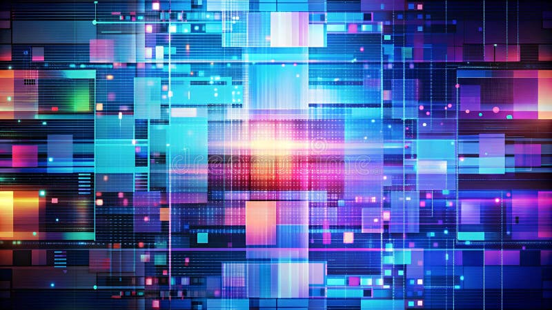 Digital Glitch: Abstract Square Background with Digital Distortion AI ...
