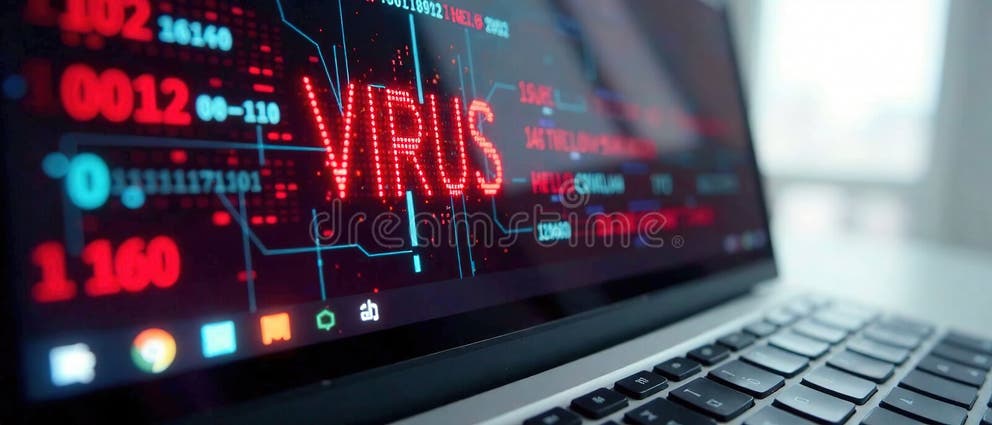 A Digital Glitch Alert Visualizing Computer Virus Threats in a Stunning ...