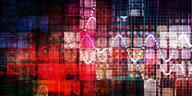 Digital Glitch Background stock illustration. Illustration of colorful ...