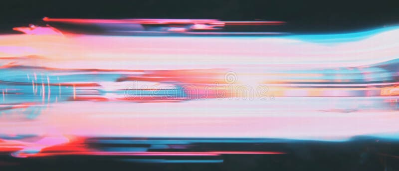 Digital Glitch Effect Creating Vibrant Horizontal Stripes with ...