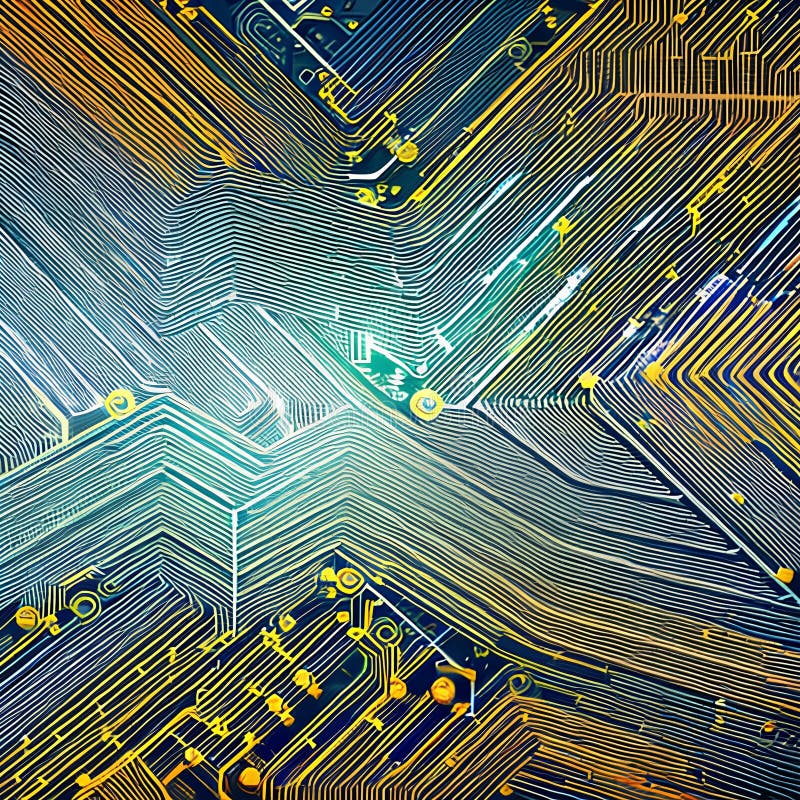 A Digital Glitch Effect Overlaying a Circuit Board Pattern, Symbolizing ...