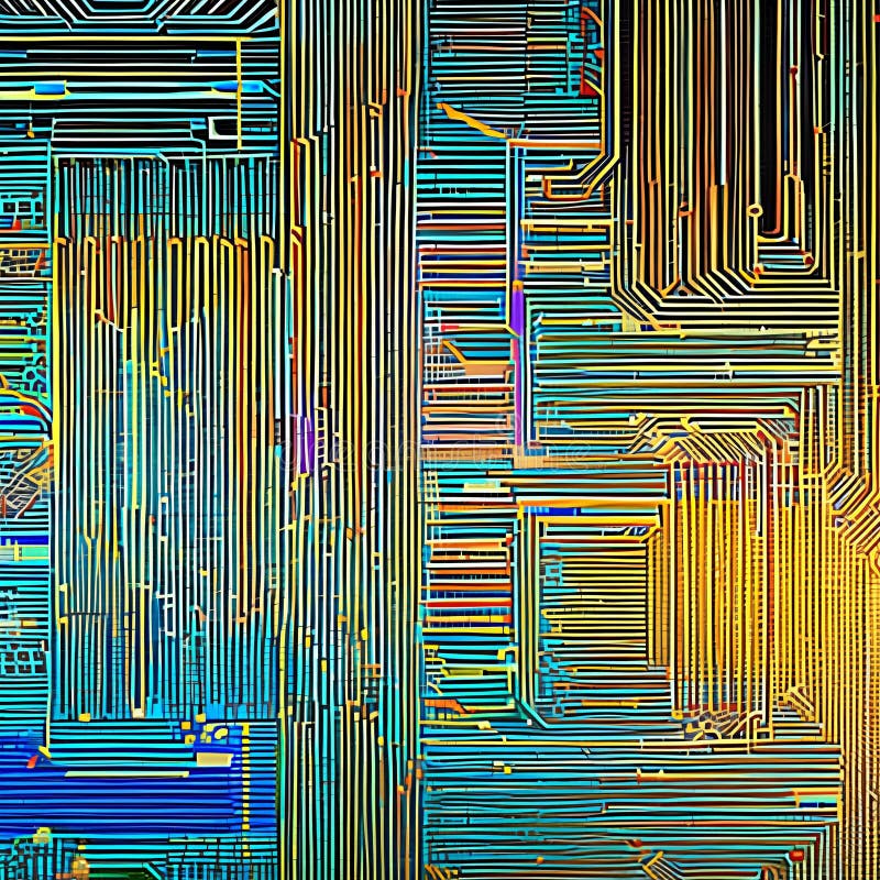A Digital Glitch Effect Overlaying a Circuit Board Pattern, Symbolizing ...