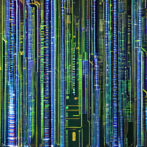 A Digital Glitch Effect Overlaying a Circuit Board Pattern, Symbolizing ...
