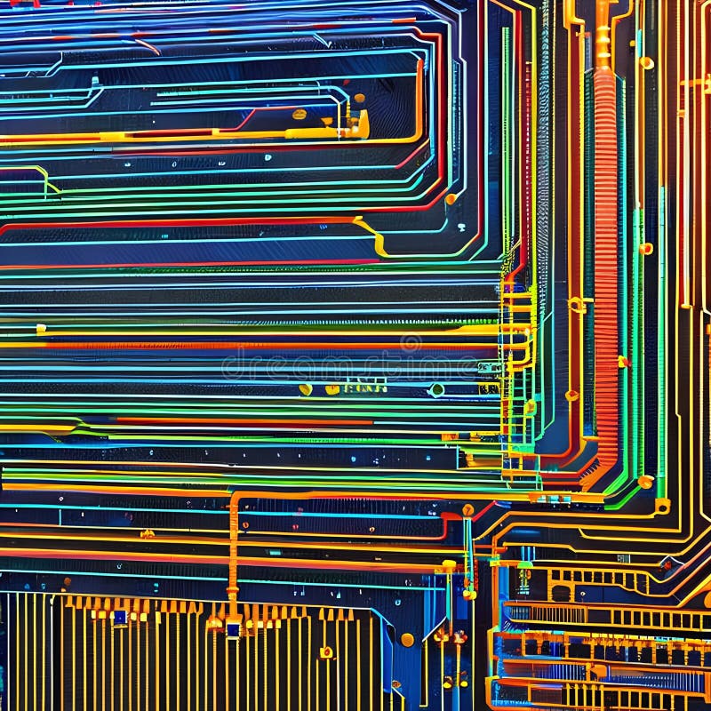 A Digital Glitch Effect Overlaying a Circuit Board Pattern, Symbolizing ...