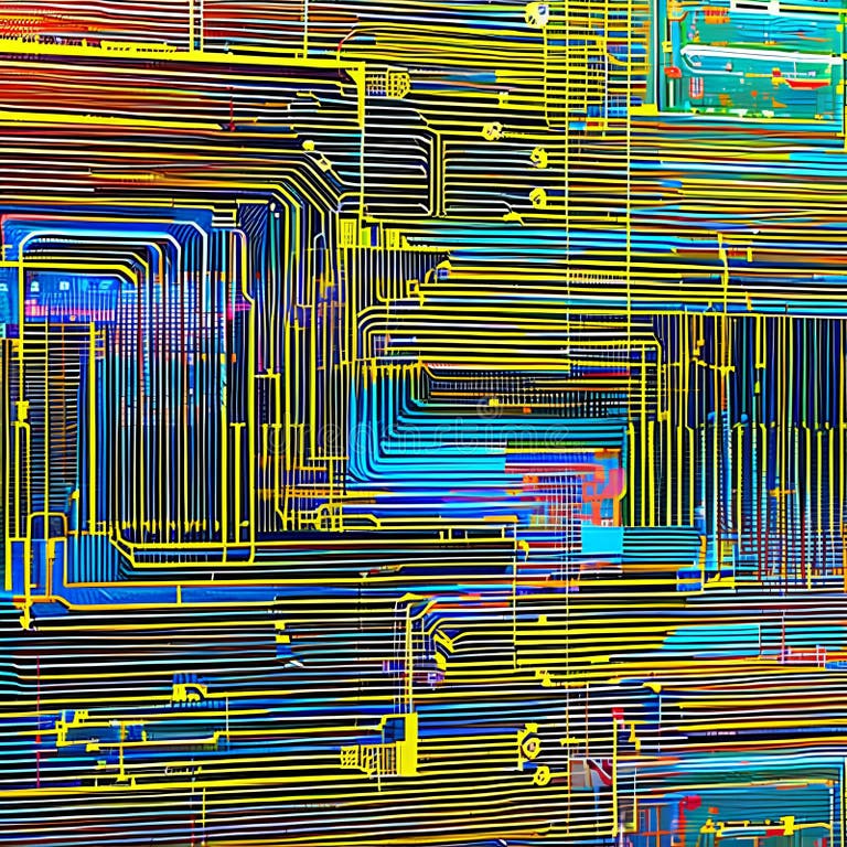 A Digital Glitch Effect Overlaying a Circuit Board Pattern, Symbolizing ...