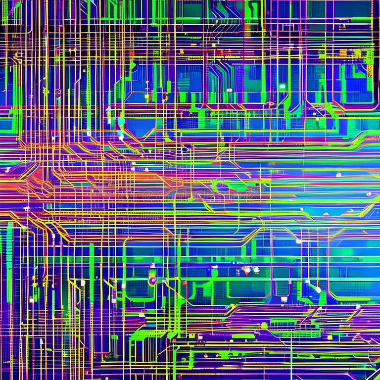 A Digital Glitch Effect Overlaying a Circuit Board Pattern, Symbolizing ...