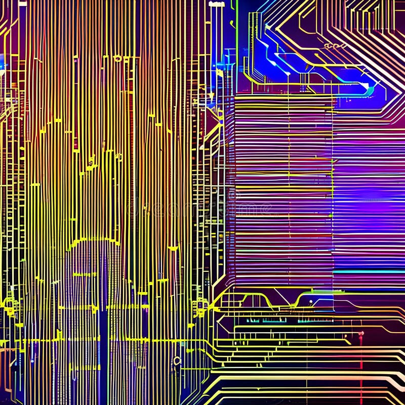 A Digital Glitch Effect Overlaying a Circuit Board Pattern, Symbolizing ...