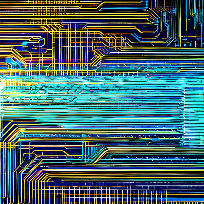 A Digital Glitch Effect Overlaying a Circuit Board Pattern, Symbolizing ...