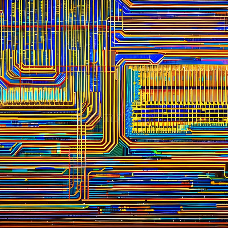 A Digital Glitch Effect Overlaying a Circuit Board Pattern, Symbolizing ...