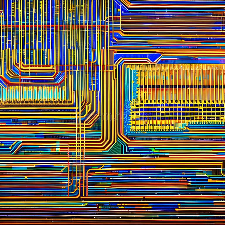 A Digital Glitch Effect Overlaying a Circuit Board Pattern, Symbolizing ...