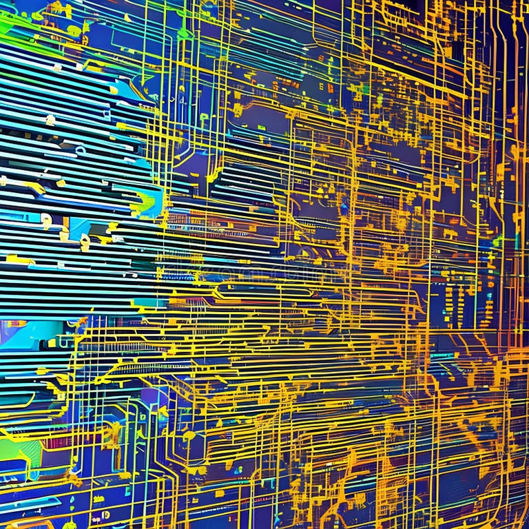 A Digital Glitch Effect Overlaying a Circuit Board Pattern, Symbolizing ...