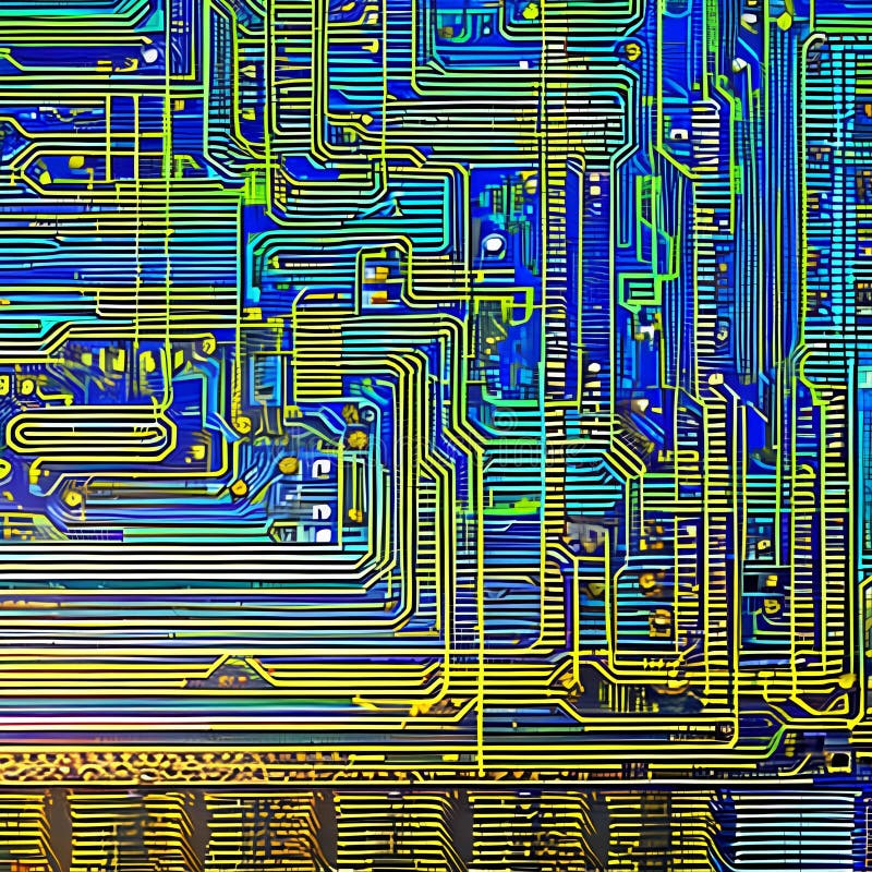 A Digital Glitch Effect Overlaying a Circuit Board Pattern, Symbolizing ...