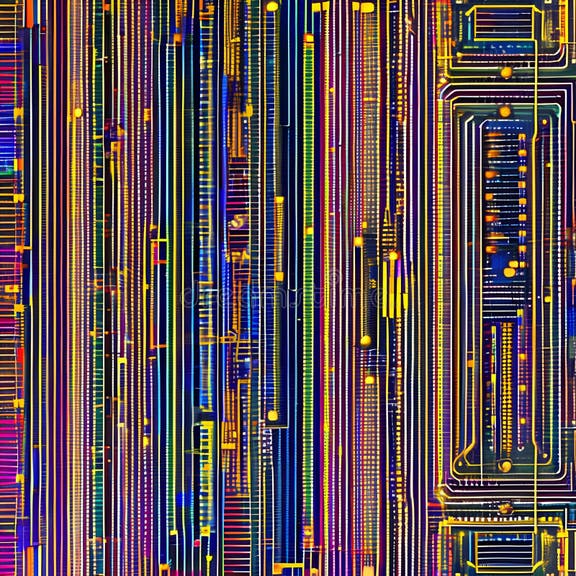 A Digital Glitch Effect Overlaying a Circuit Board Pattern, Symbolizing ...
