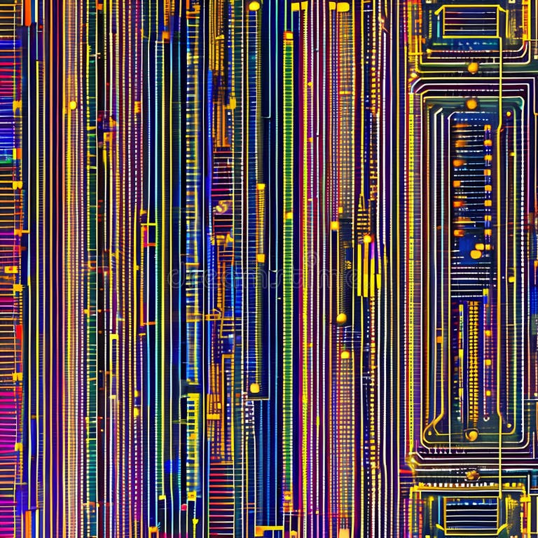 A Digital Glitch Effect Overlaying a Circuit Board Pattern, Symbolizing ...