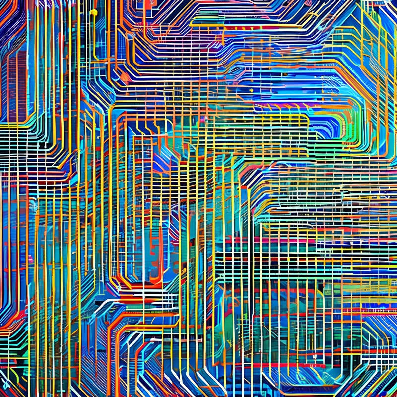 A Digital Glitch Effect Overlaying a Circuit Board Pattern, Symbolizing ...