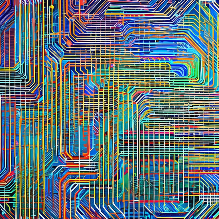 A Digital Glitch Effect Overlaying a Circuit Board Pattern, Symbolizing ...