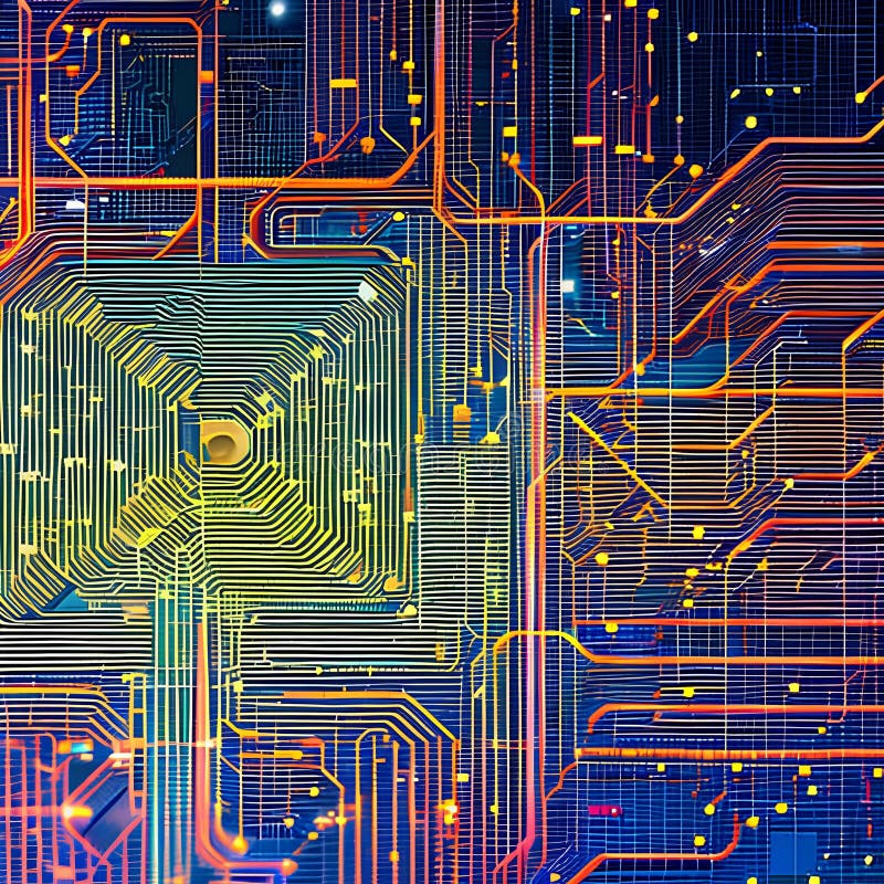 A Digital Glitch Effect Overlaying a Circuit Board Pattern, Symbolizing ...