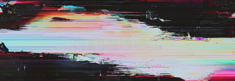 Digital Glitch Effect Resembling a Broken TV Signal Stock Photo - Image ...