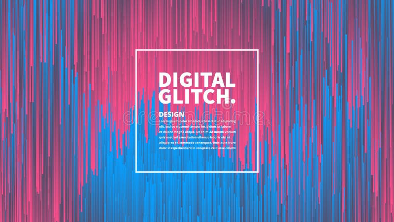 Digital Glitch Effect Vector Abstract Background Stock Vector ...