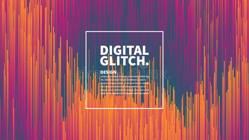 Digital Glitch Effect Vector Abstract Background Stock Vector ...