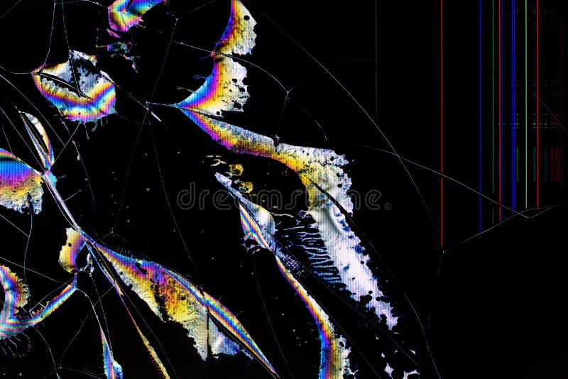 Flowing Crystals in the Form of Colored Stripes and Cracks on the ...