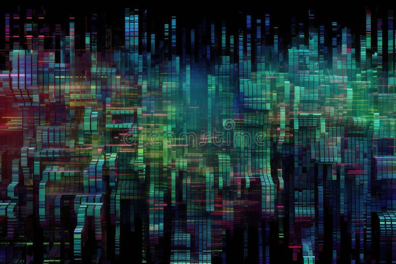 Digital Glitch Invasion, with Glitches Spreading and Overtaking the ...