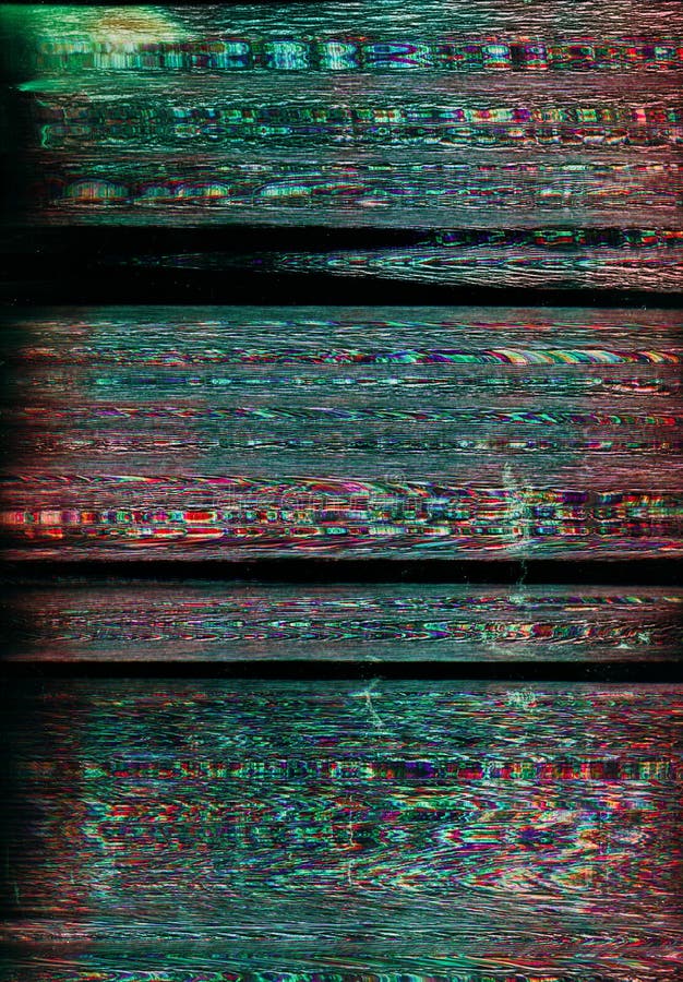 Digital Glitch Pixel Noise Texture Red Green Dark Stock Photo - Image ...