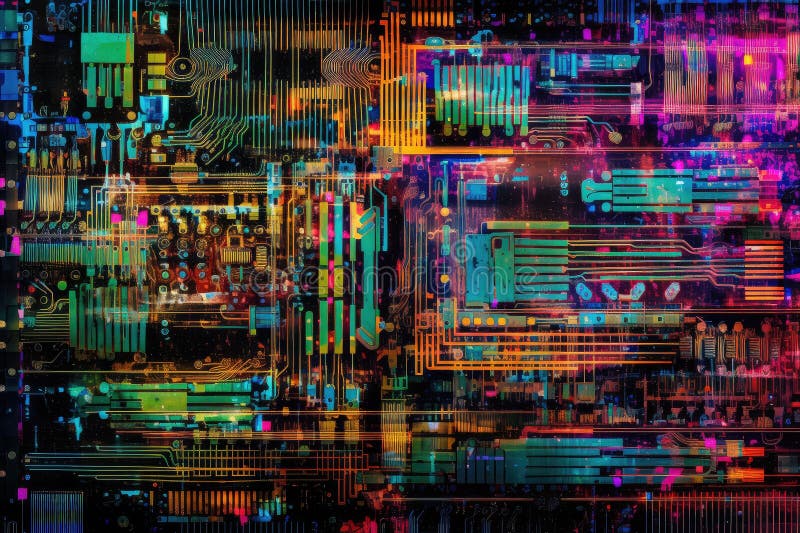 Digital Glitch, Showing the Inner Workings of a Computer or Electronic ...