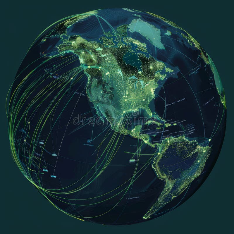 Digital Global Connectivity Concept Stock Photo - Image of earth, nodes ...