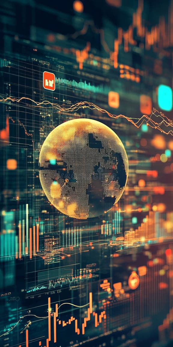 Digital Global Interface Showing Innovative Technological Advancements ...