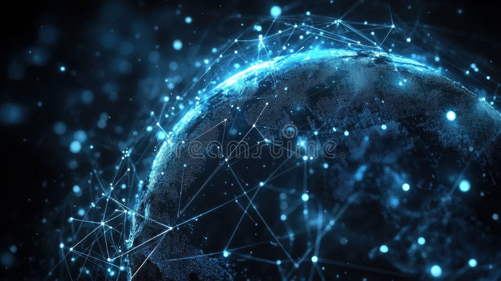 Digital Global Network a Connected World of Data and Information ...