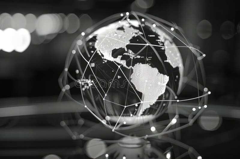 Digital Global Network stock photo. Image of communication - 364088110