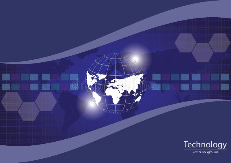 Global Digital Technology Background Stock Vector - Illustration of ...