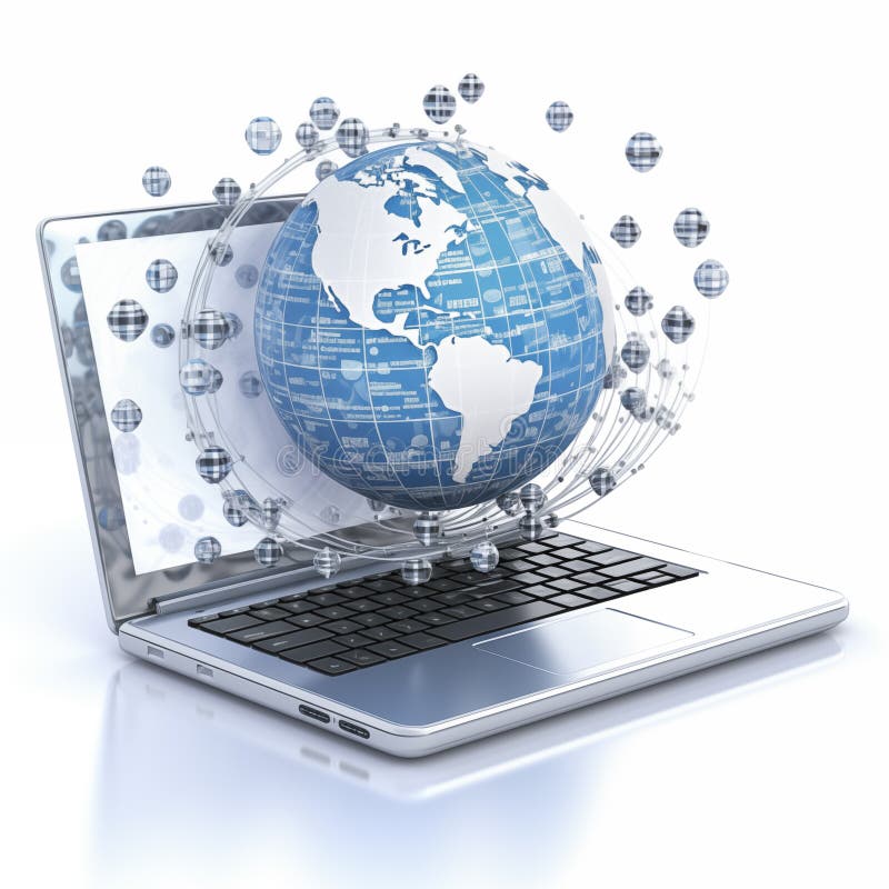 Digital Globalization and Connectivity. Generate by AI. Notebook ...